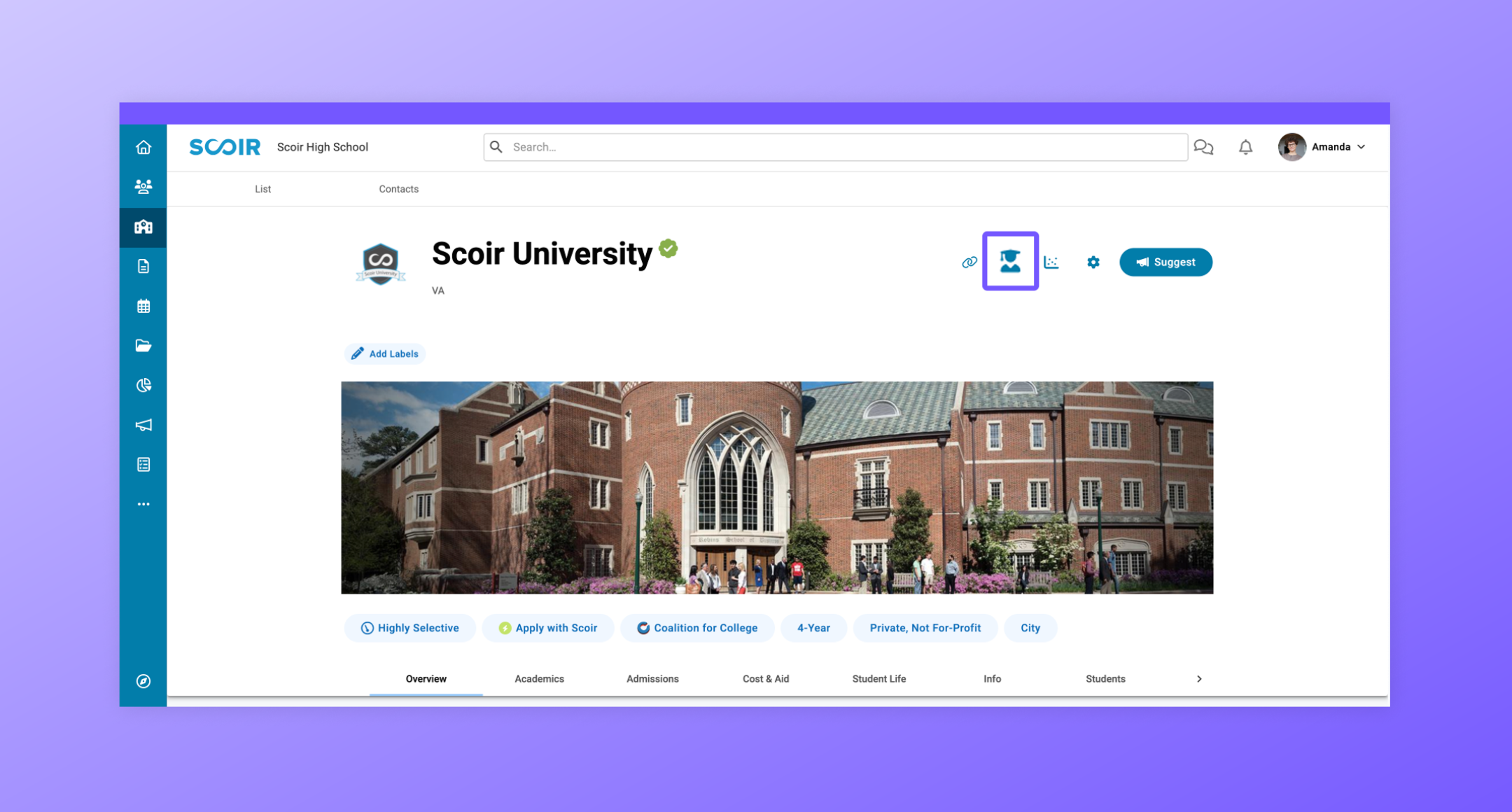 Tracking Student Engagement on College Profiles for Counselors | Scoir